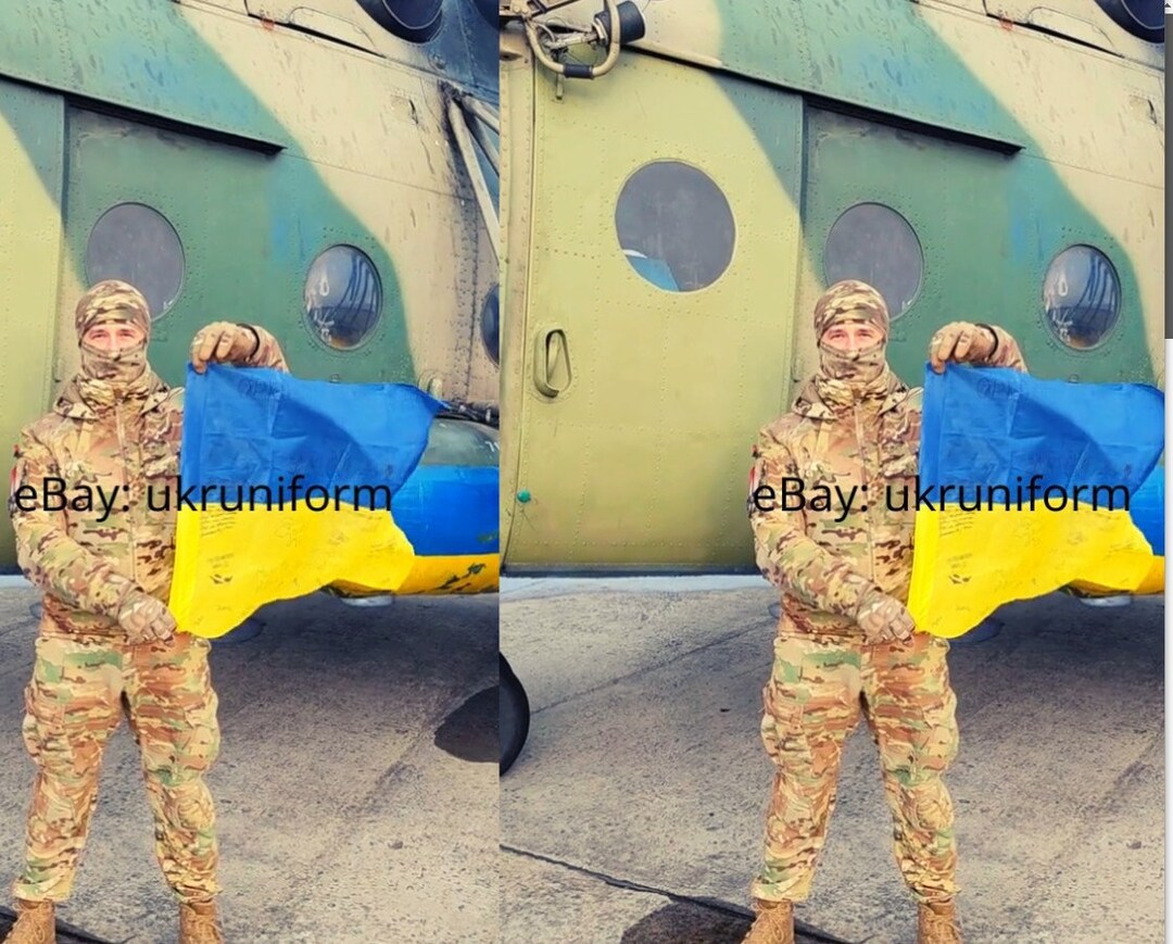 Ukraine Army Flag From W a R With Zsu Warriors Signatures for Donate ...