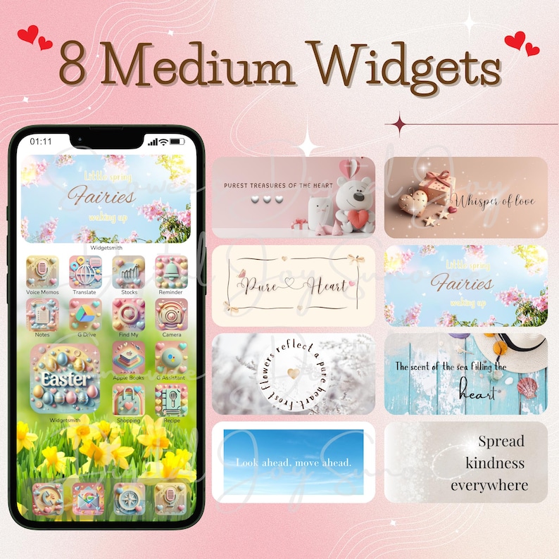 Lovely Heart App Icons, Adorable Heart-themed App Icons for iPhone ...