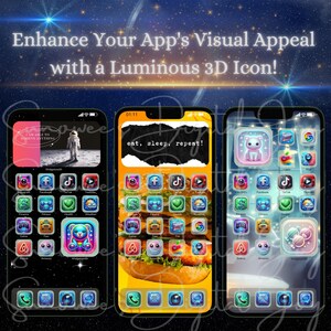 3D Pixar-style App Icons: Neon Shine, Widgets, Wallpapers (ios ...