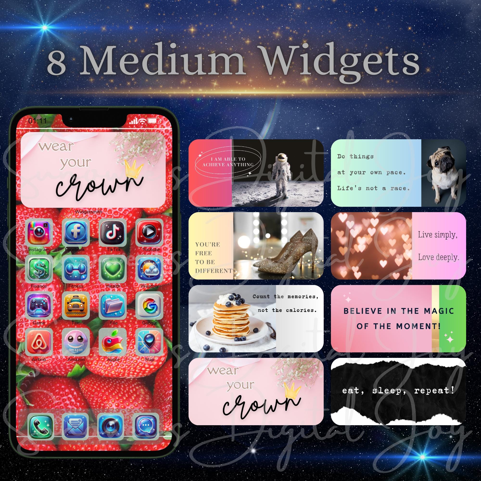 3D Pixar-style App Icons: Neon Shine, Widgets, Wallpapers (ios ...