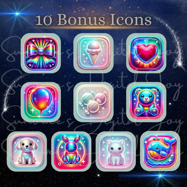 3D Pixar-style App Icons: Neon Shine, Widgets, Wallpapers (ios ...