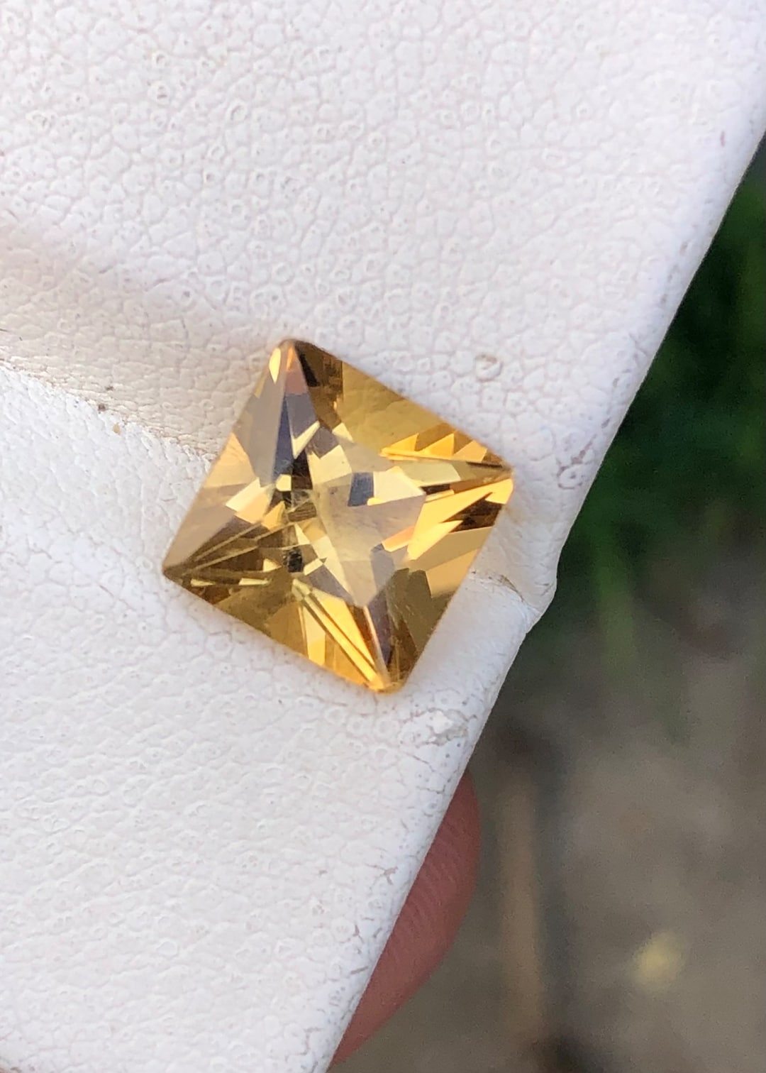 Natural Citrine Princess Square Cut Dark Yellow Colour Size 8.118.14 MM ...