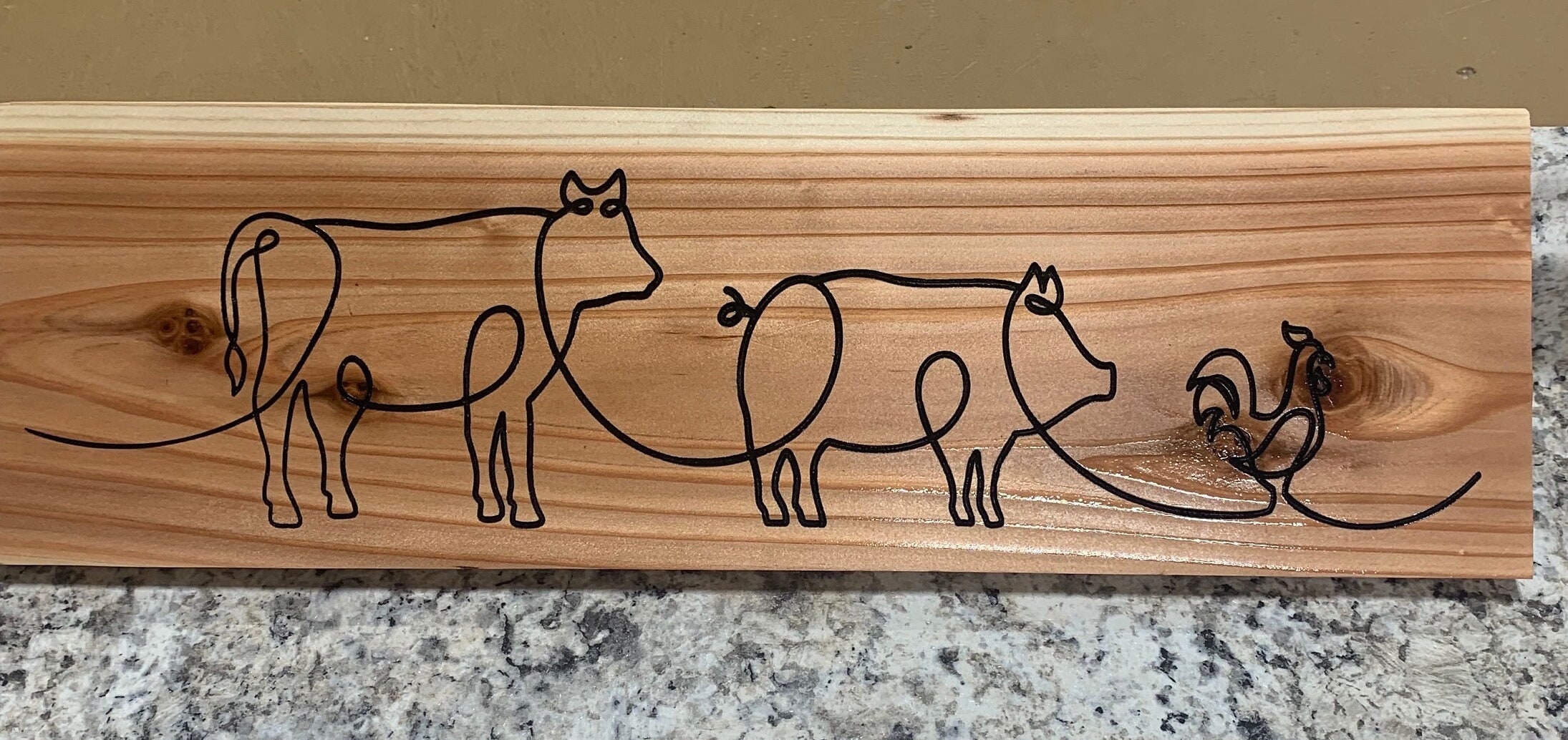 Farm Animals Sign Cowpig Chicken-outdoor-indoor - Etsy