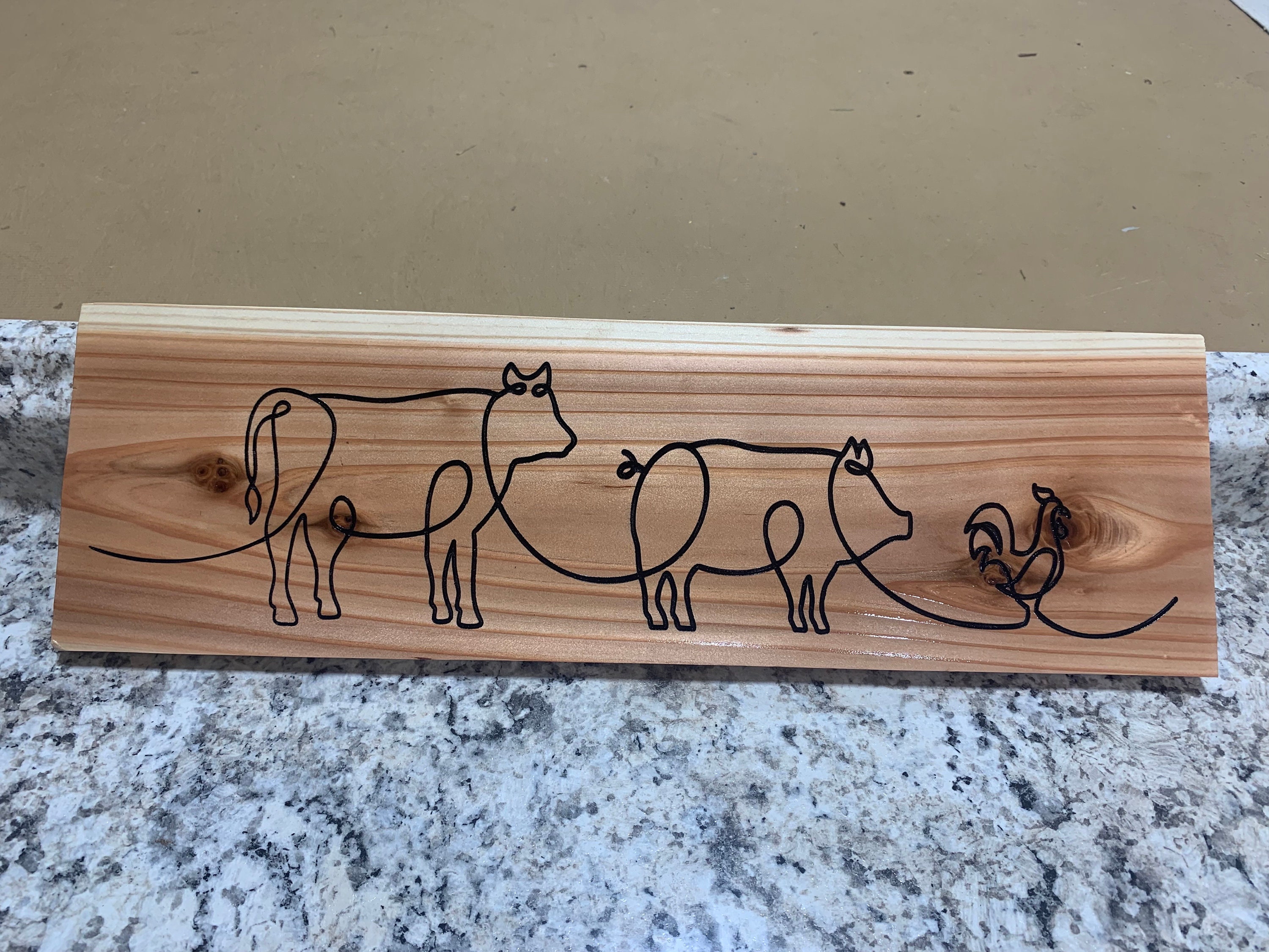 Farm Animals Sign Cowpig Chicken-outdoor-indoor - Etsy