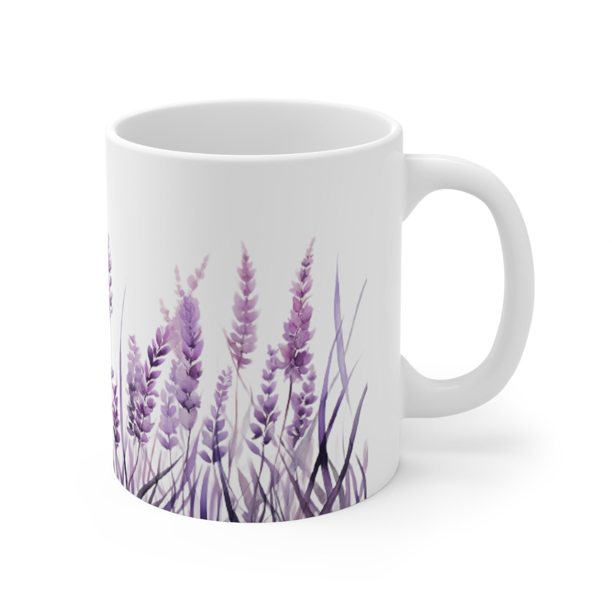 Lavender Coffee Mug, Lilac Floral Mug, Pressed Flower Mug, Cute ...