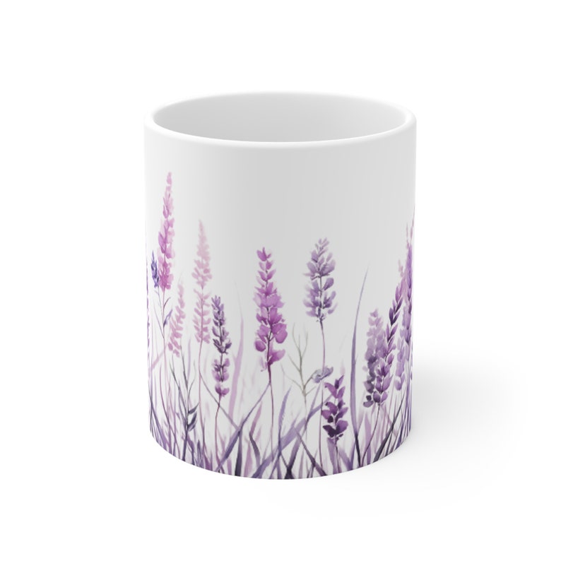Lavender Coffee Mug, Lilac Floral Mug, Pressed Flower Mug, Cute ...