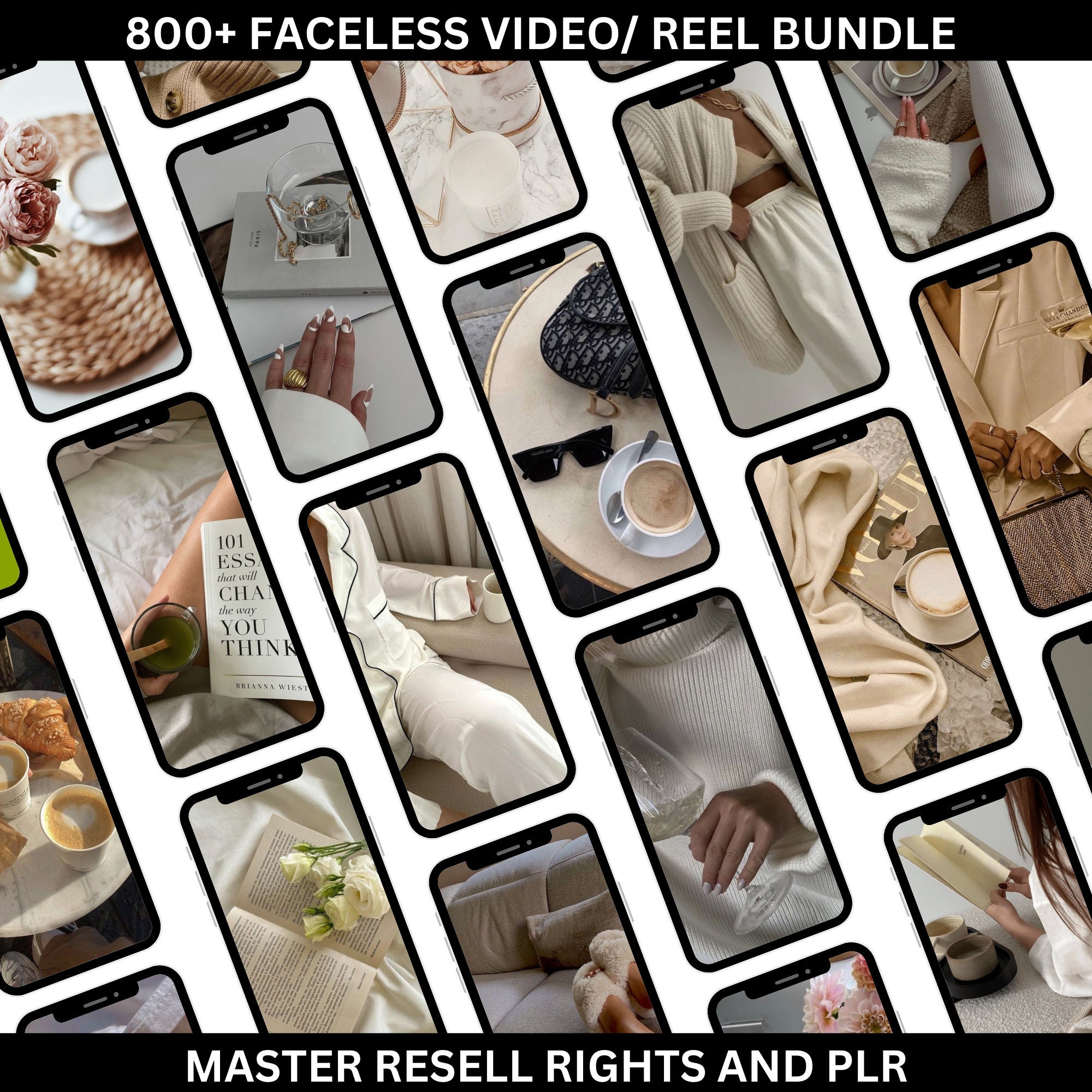 MRR & PLR Over 800 Faceless Stock Video Reels for Social Media ...
