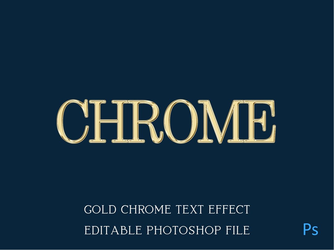 Editable Gold Chrome Photoshop Text Effect, Gold Text, Chrome Text ...