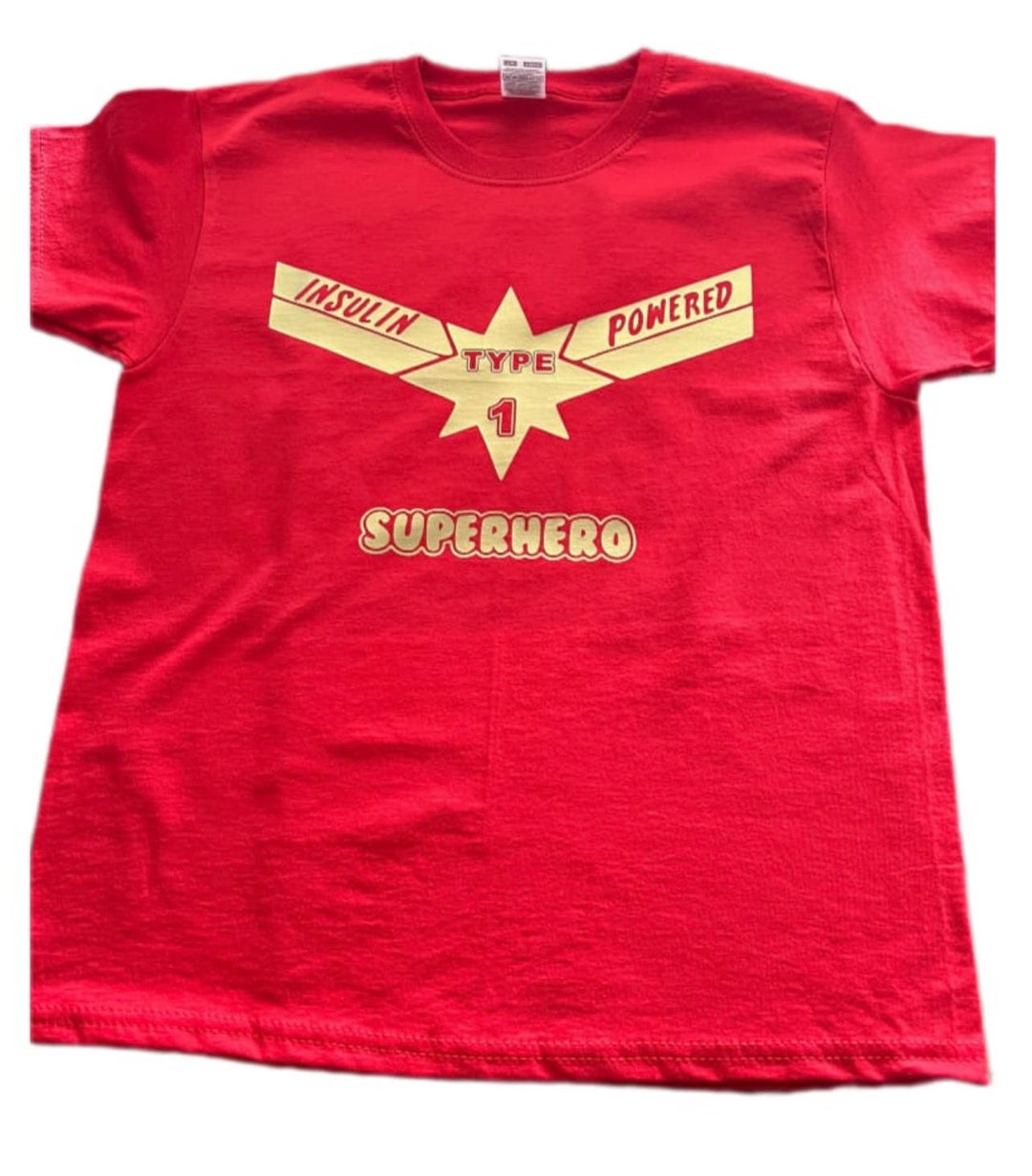 Children’s Diabetic Insulin Powered Type 1 Superhero T-shirt - Etsy