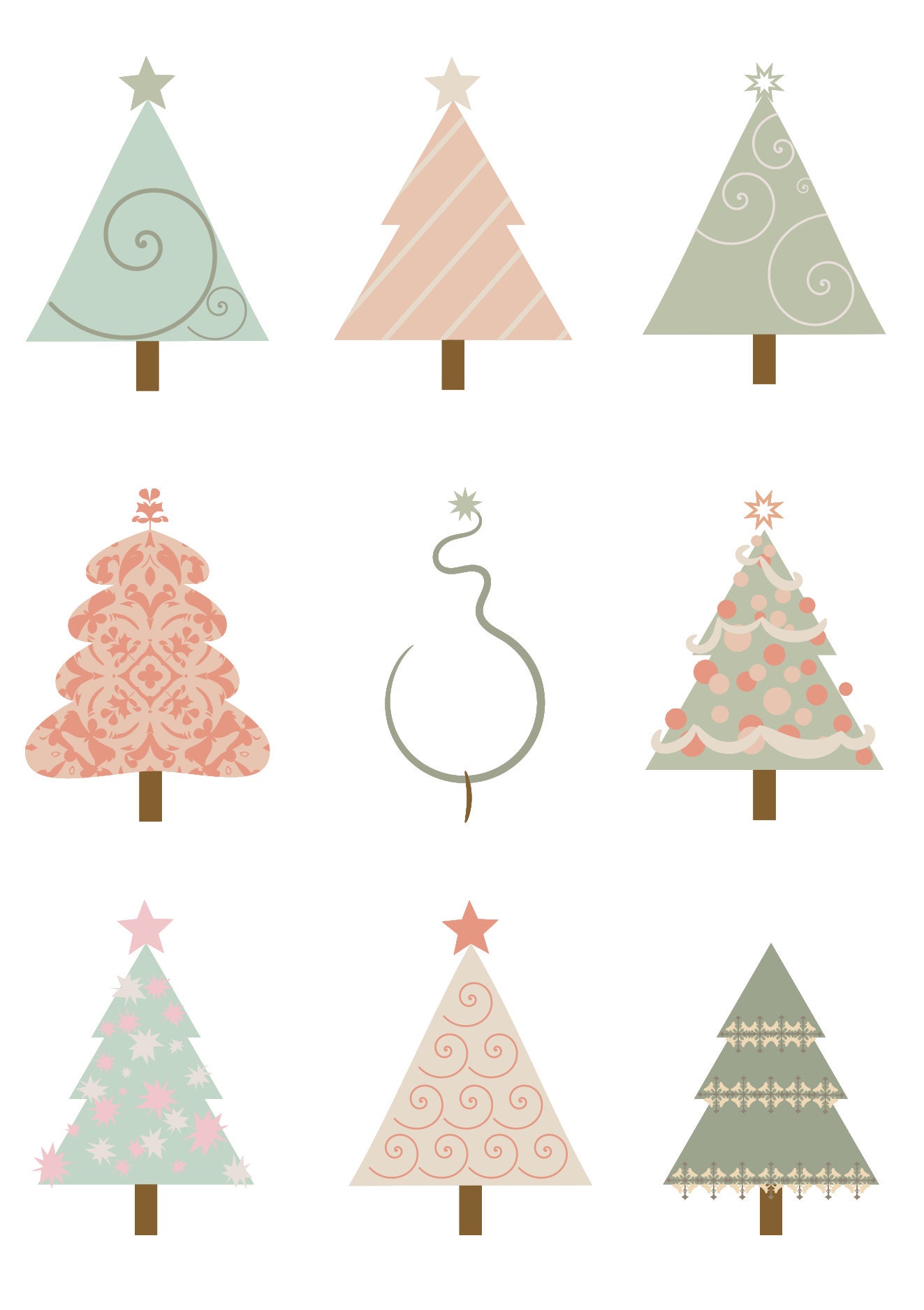 Christmas Tree Bundle, Christmas Tree Clipart, Christmas Tree Svg - Etsy