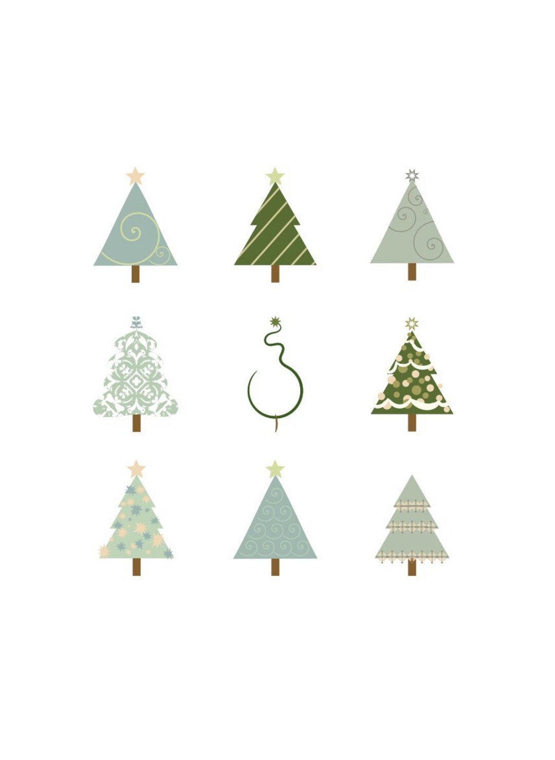 Christmas Tree Bundle, Christmas Tree Clipart, Christmas Tree Svg - Etsy