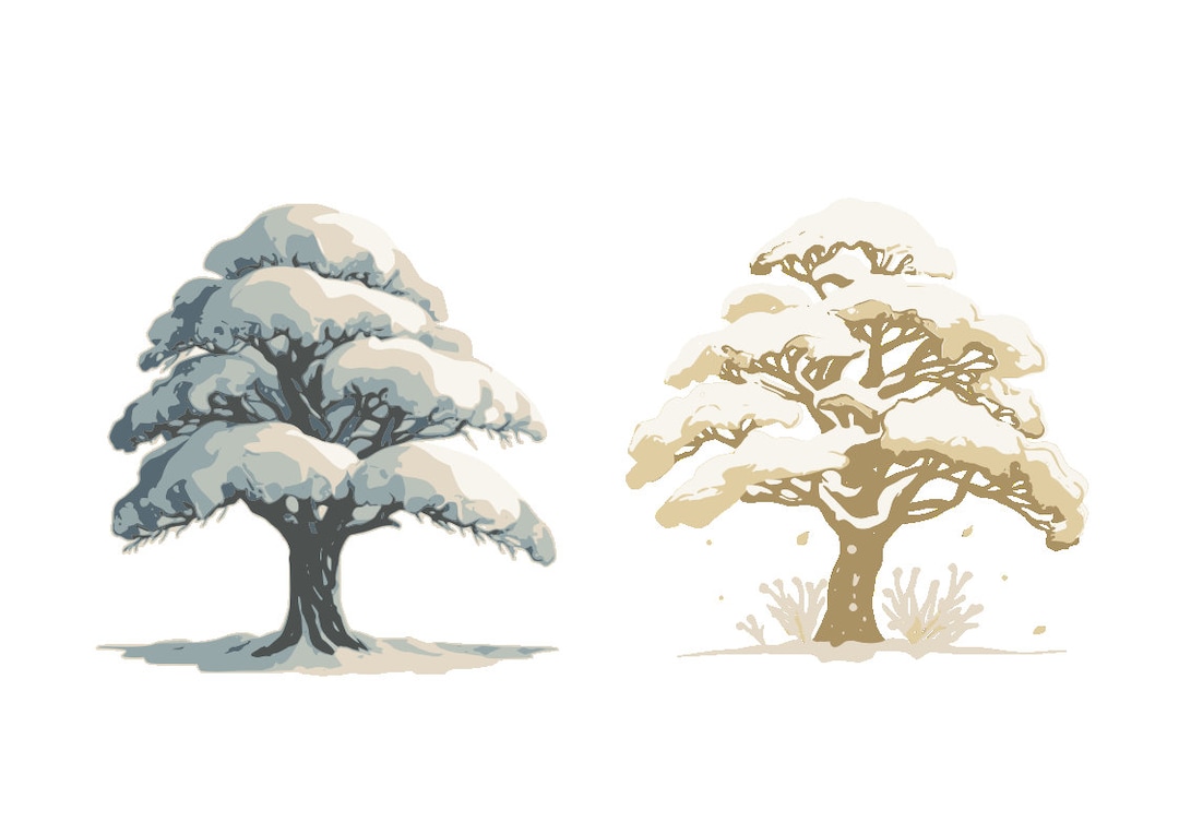 Trees After Snow Svg. Tree Svg. Snow on Tree. - Etsy