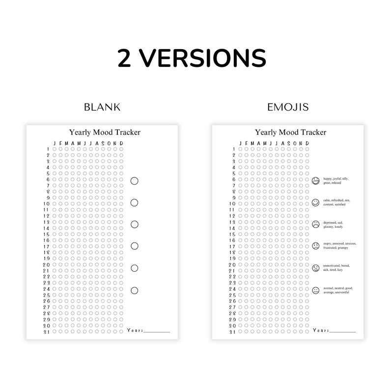 Mood Tracker Printable, Digital Mood Tracker, Printable Tracker ...