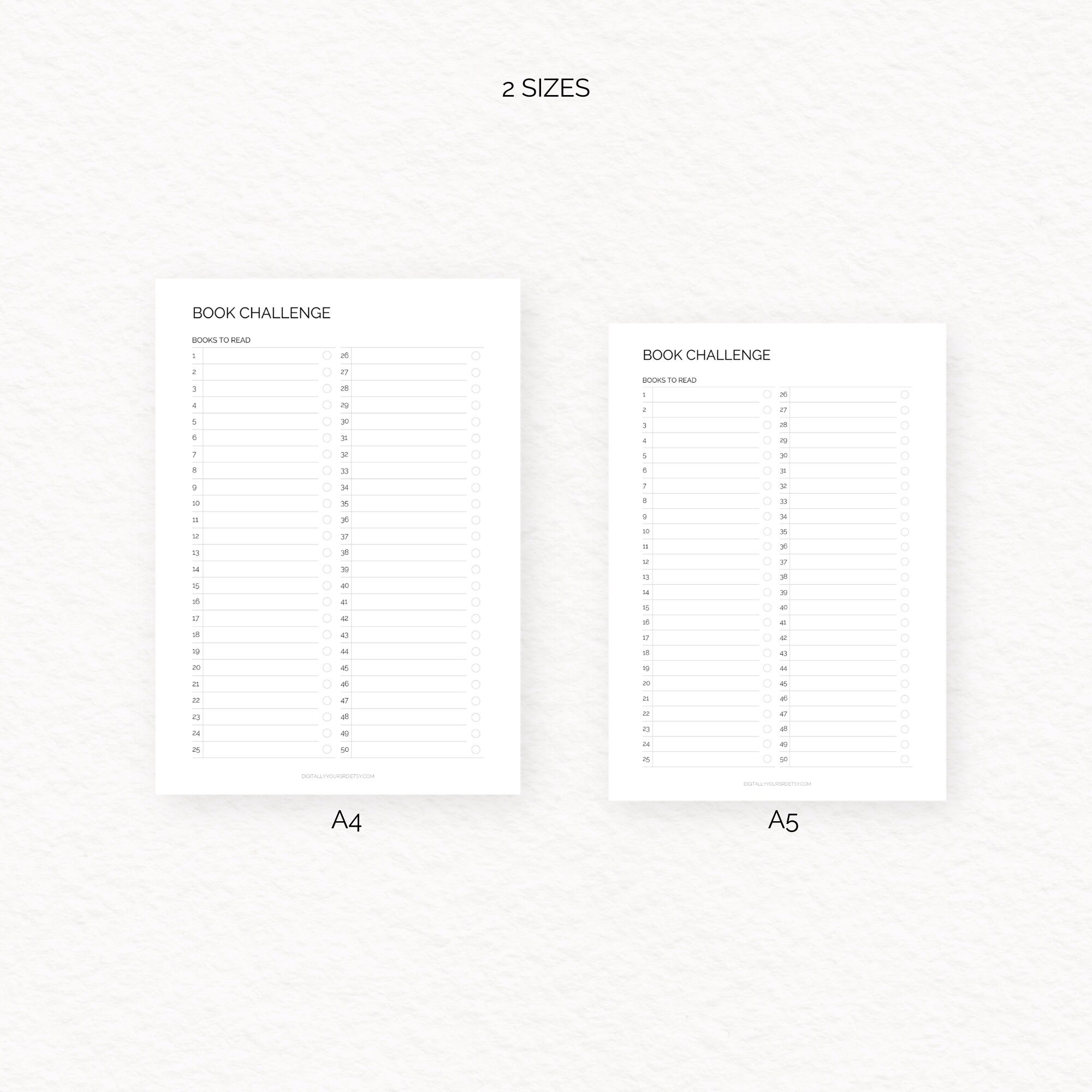 Book Reading Challenge Printable Template, Book Reading Tracker, Books ...