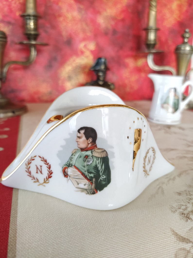 NAPOLEON, Luxury Porcelain Set, France, Ashtray, Hat-bicorn and Milk ...