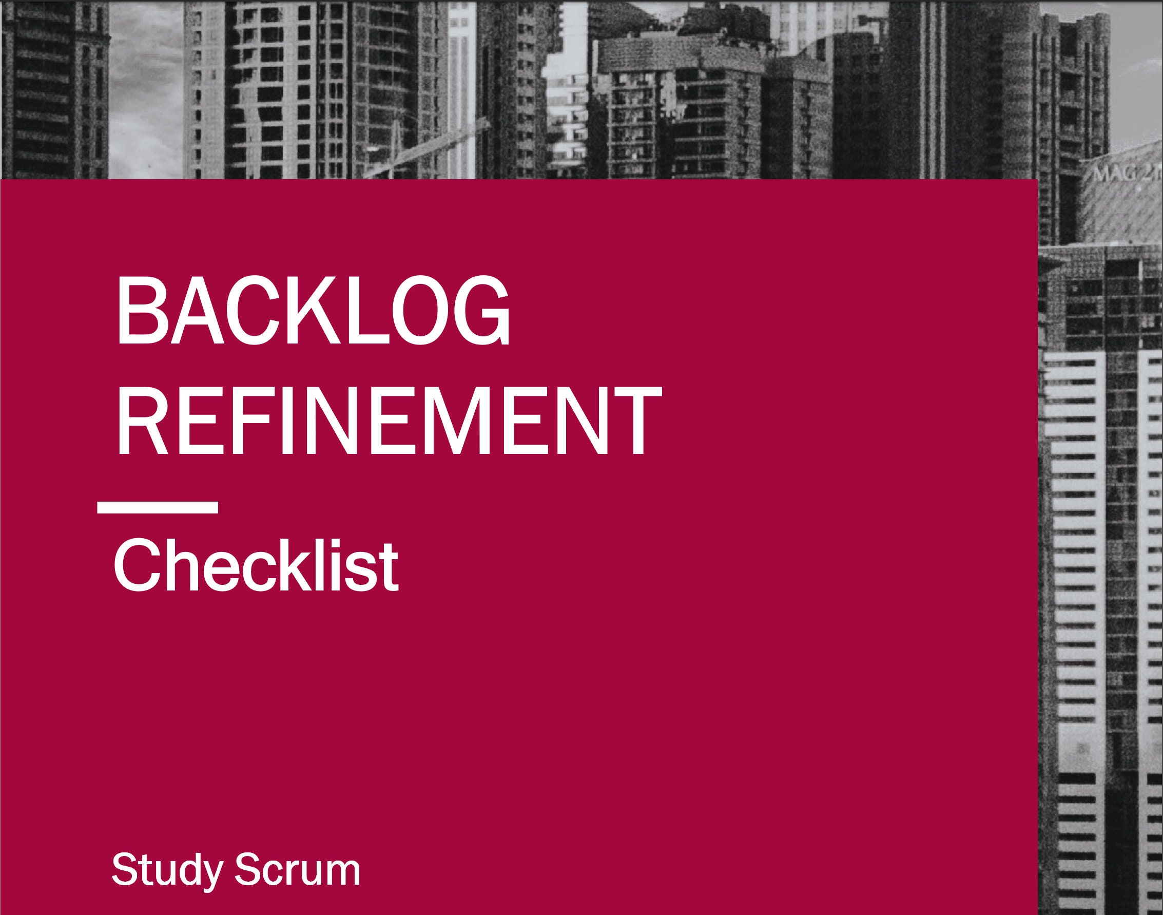 Backlog Refinement Checklist Guide for a Scrum Master - Etsy