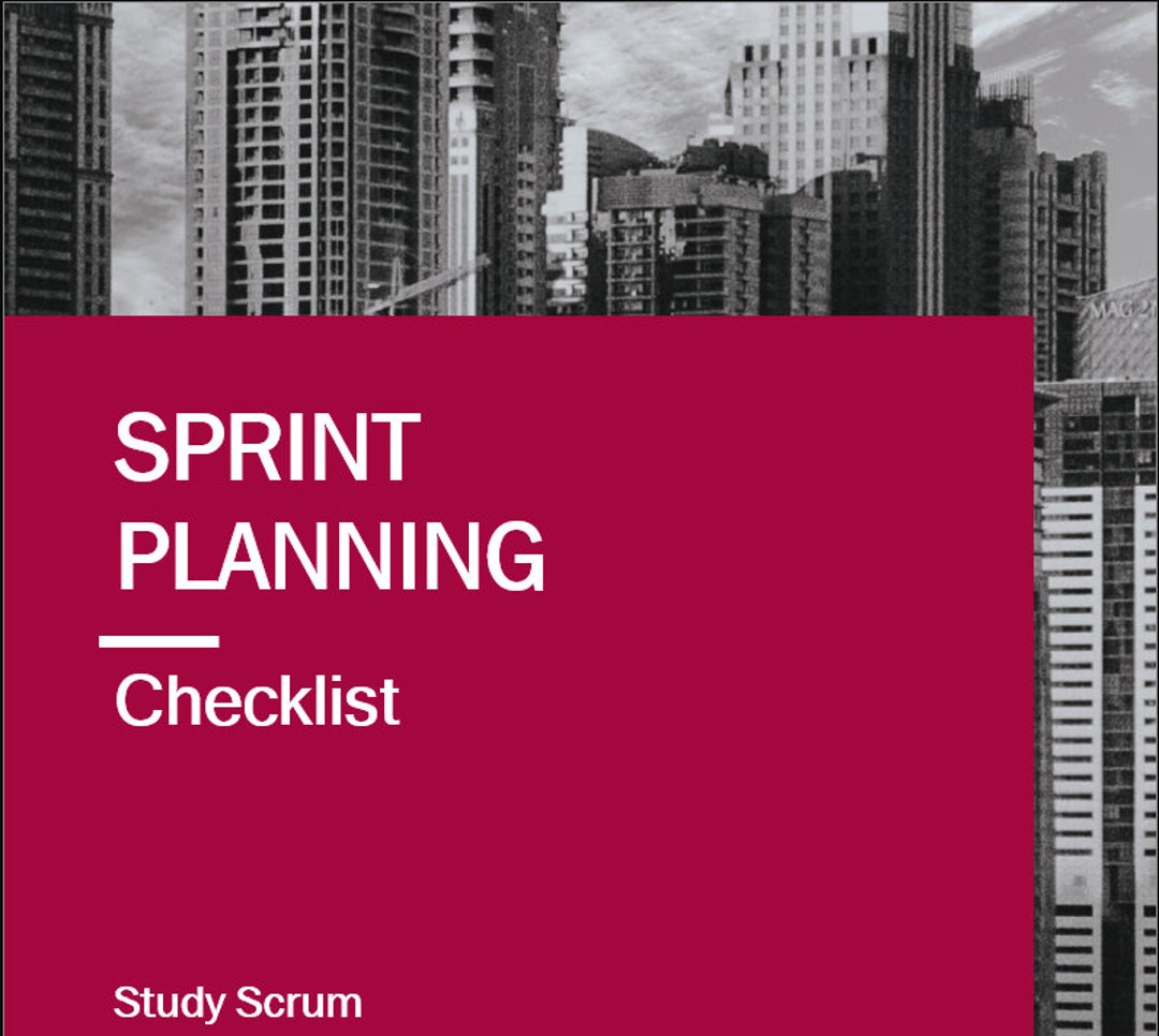 Sprint Planning Checklist - Guide for a Scrum Master - Etsy