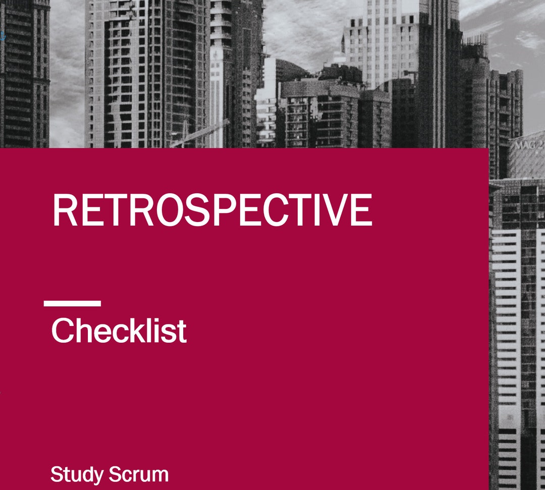 Retrospective Checklist - Guide for a Scrum Master - Etsy