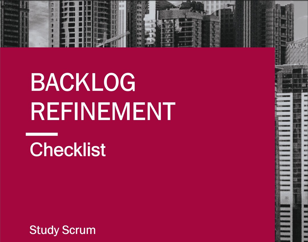 Backlog Refinement Checklist Guide for a Scrum Master - Etsy