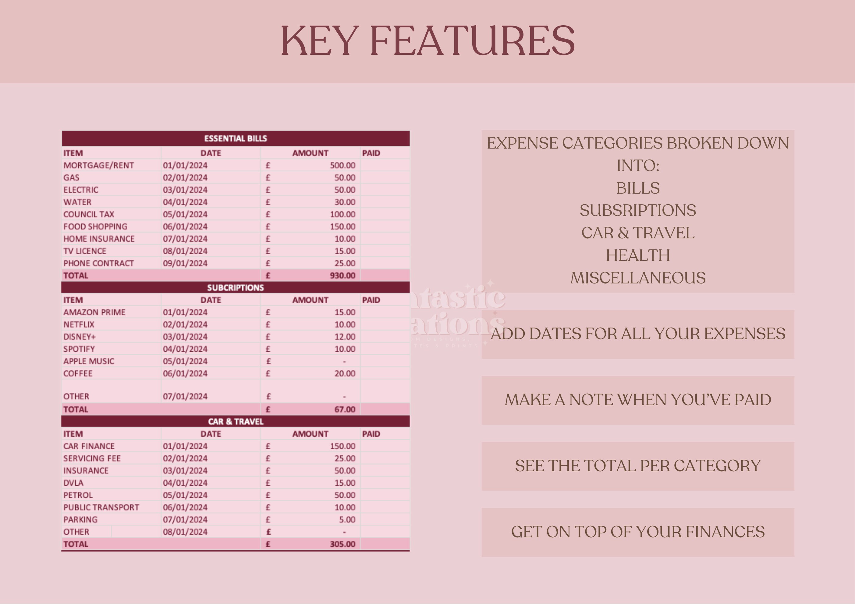 Monthly Budget Template Financial Planner Google Sheets Beginner Excel ...