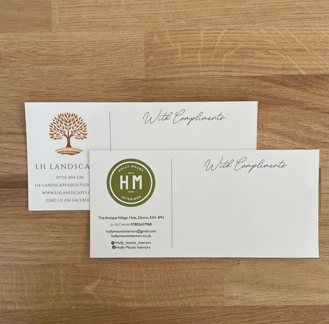 Personalised Compliment Slips – Custom Business Branding – DL Size ...