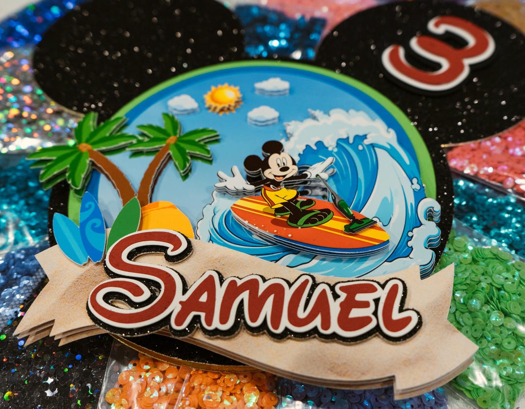 Customizable Beach Boys Cake Topper for a Beach Kids-themed Party ...