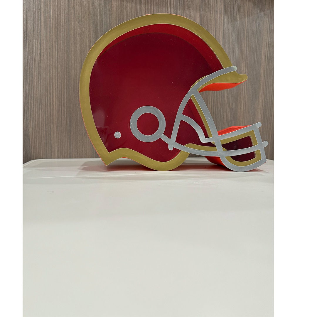 Customizable Football Helmet Shaped 3D Box, Football Fans, Original 3D ...