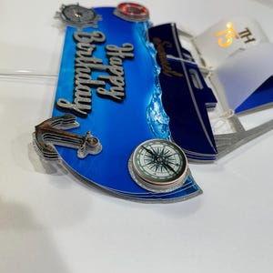 Personalized Boat Cake Topper for a Nautical Birthday, Nautical Party ...