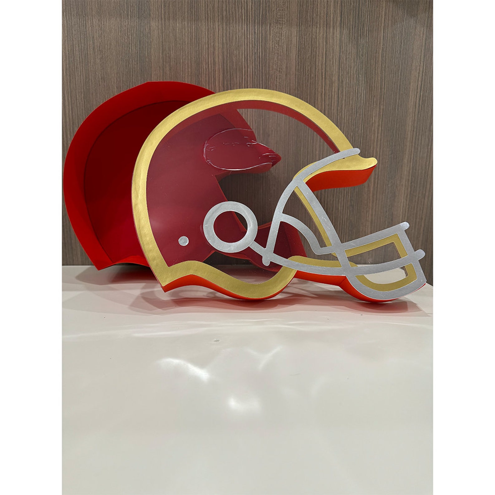 Customizable Football Helmet Shaped 3D Box, Football Fans, Original 3D ...