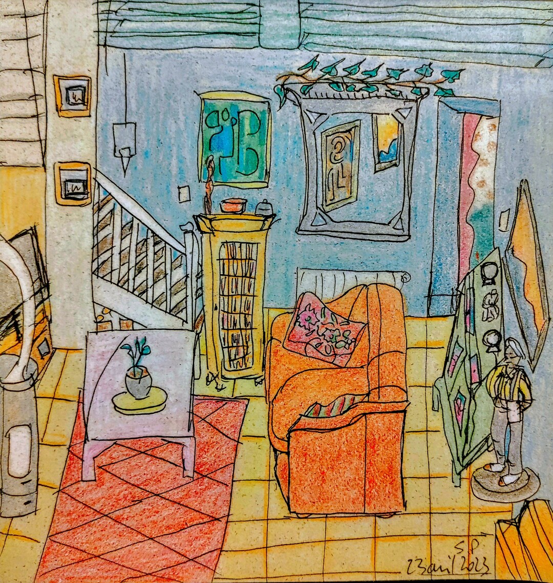 Drawing of Your House, Hand Made, Art Collection, Special Gift Idea ...