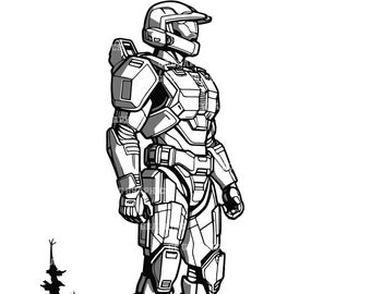 halo master chief helmet coloring pages