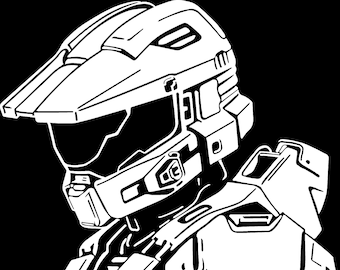 Master Chief Halo Watercolor Art Print Gaming Poster Video Game Decor ...