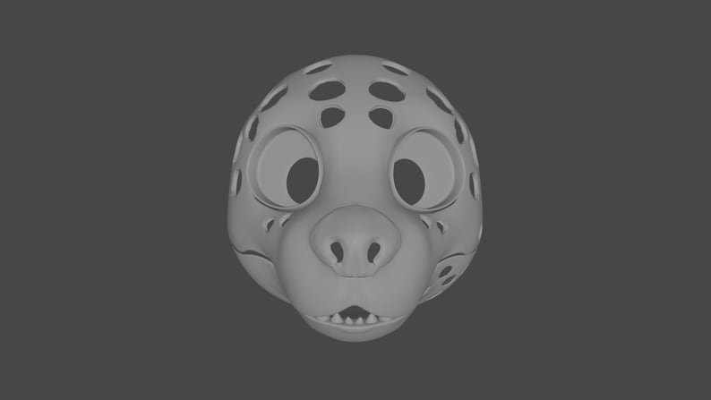 Custom 3D Fursuit Headbase Files Furry Head - Etsy