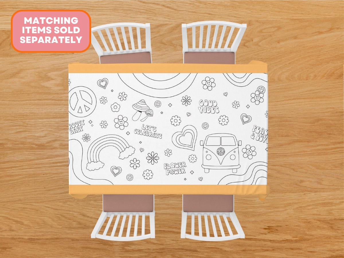 Flower Power Table Numbers - Printable '60s '70s Retro Wedding & Event ...