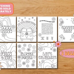 Flower Power Table Numbers - Printable '60s '70s Retro Wedding & Event ...