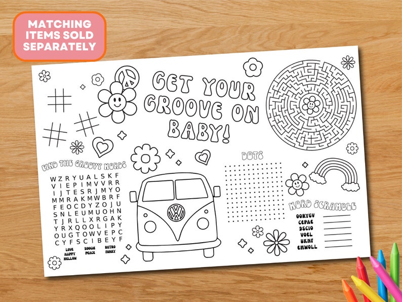 Flower Power Drinks Sign - 8"x10" Printable Retro '60s '70s Bar Menu ...