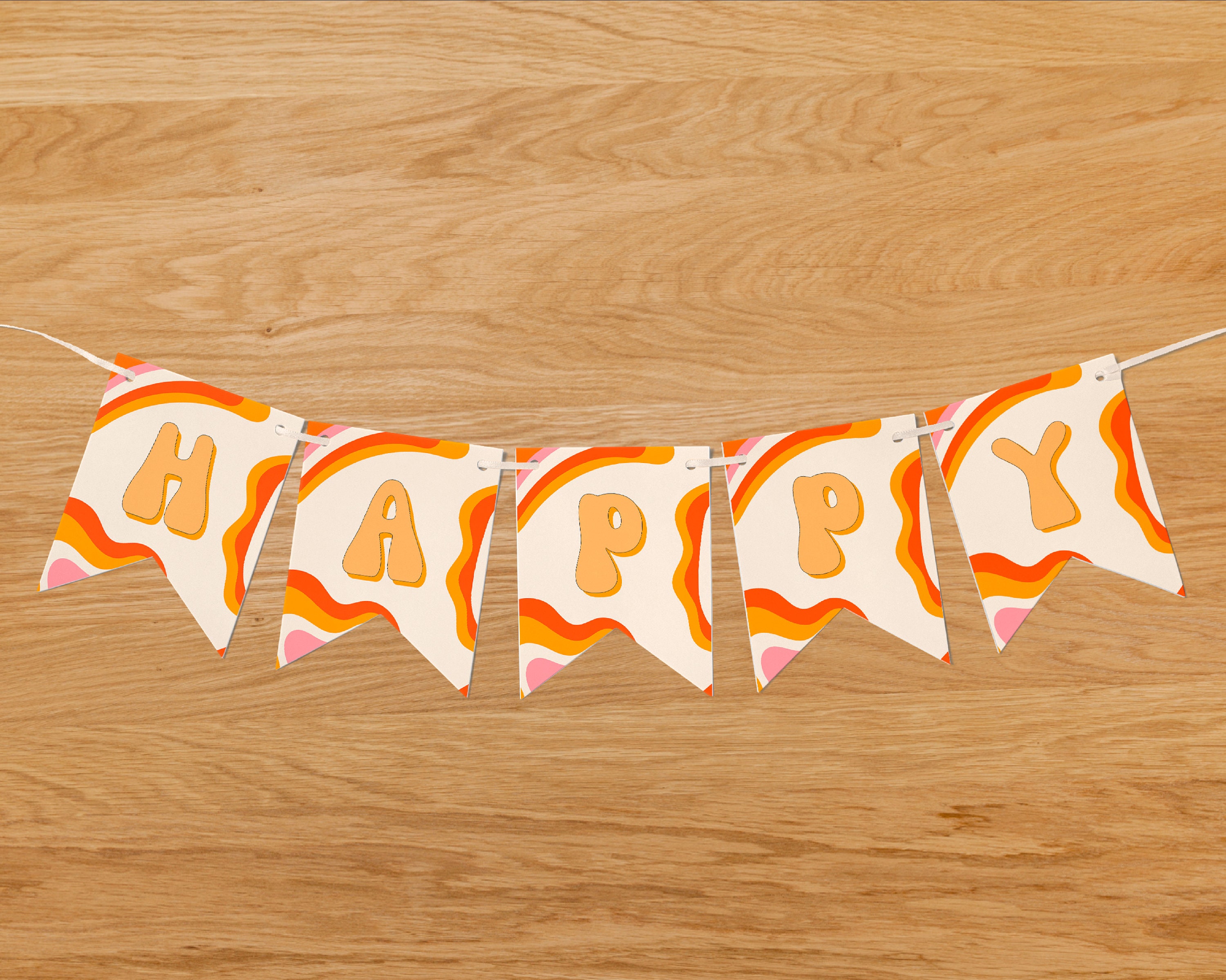 Groovy Personalizable Flower Power Banner - '60s '70s Theme Letters ...
