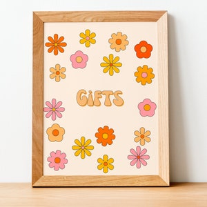 10 Pack Retro Table Signs - 8x10 Flower Power Collection | Printable ...