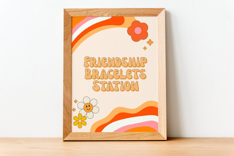 10 Pack Retro Table Signs - 8x10 Flower Power Collection | Printable ...