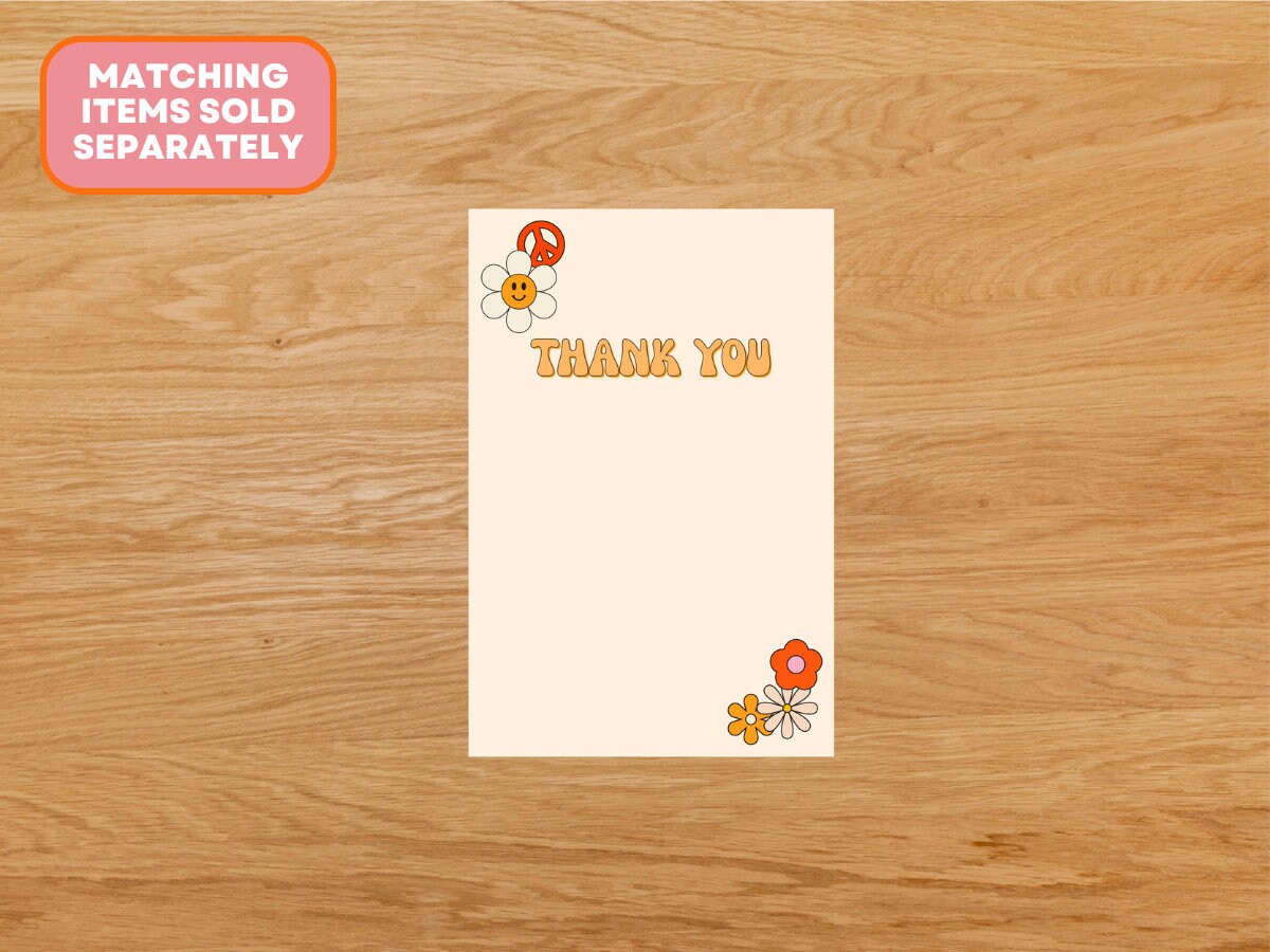 Groovy Flower Power Water Bottle Labels - 9.5" X 2" Retro '60s '70s ...