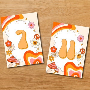 Groovy Personalizable Flower Power Banner - '60s '70s Theme Letters ...