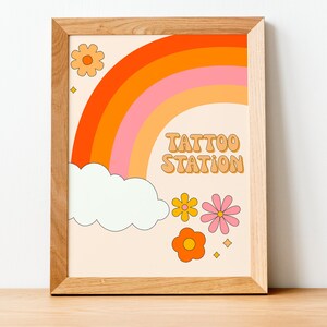 10 Pack Retro Table Signs - 8x10 Flower Power Collection | Printable ...