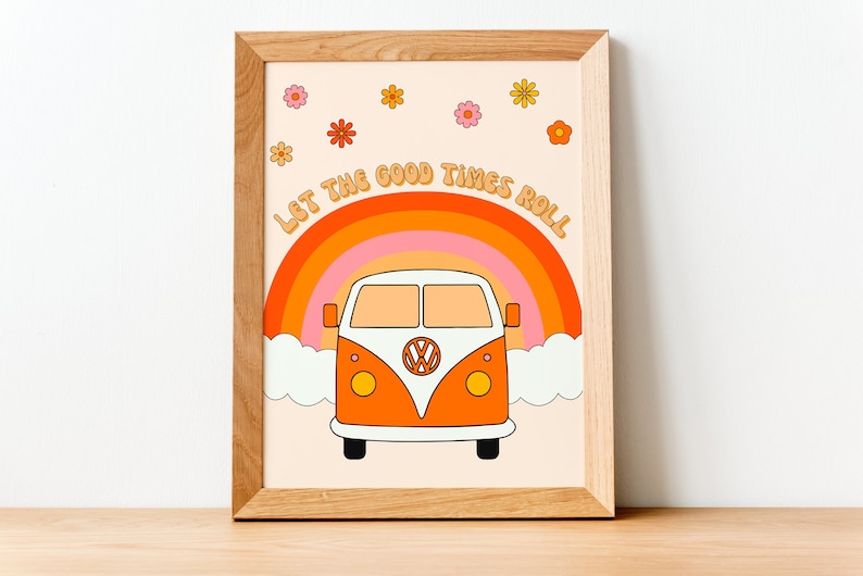 10 Pack Retro Table Signs - 8x10 Flower Power Collection | Printable ...