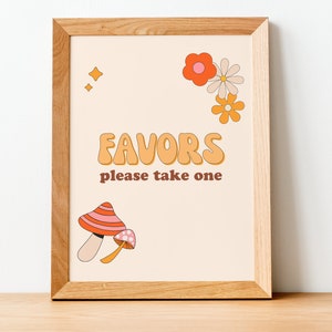 10 Pack Retro Table Signs - 8x10 Flower Power Collection | Printable ...