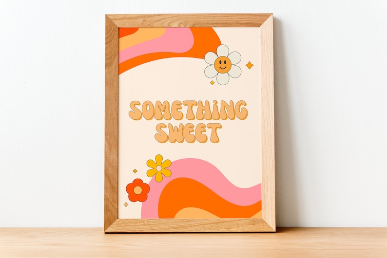10 Pack Retro Table Signs - 8x10 Flower Power Collection | Printable ...