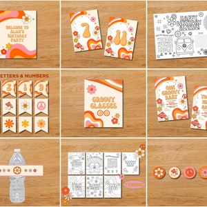 Groovy Personalizable Flower Power Banner - '60s '70s Theme Letters ...