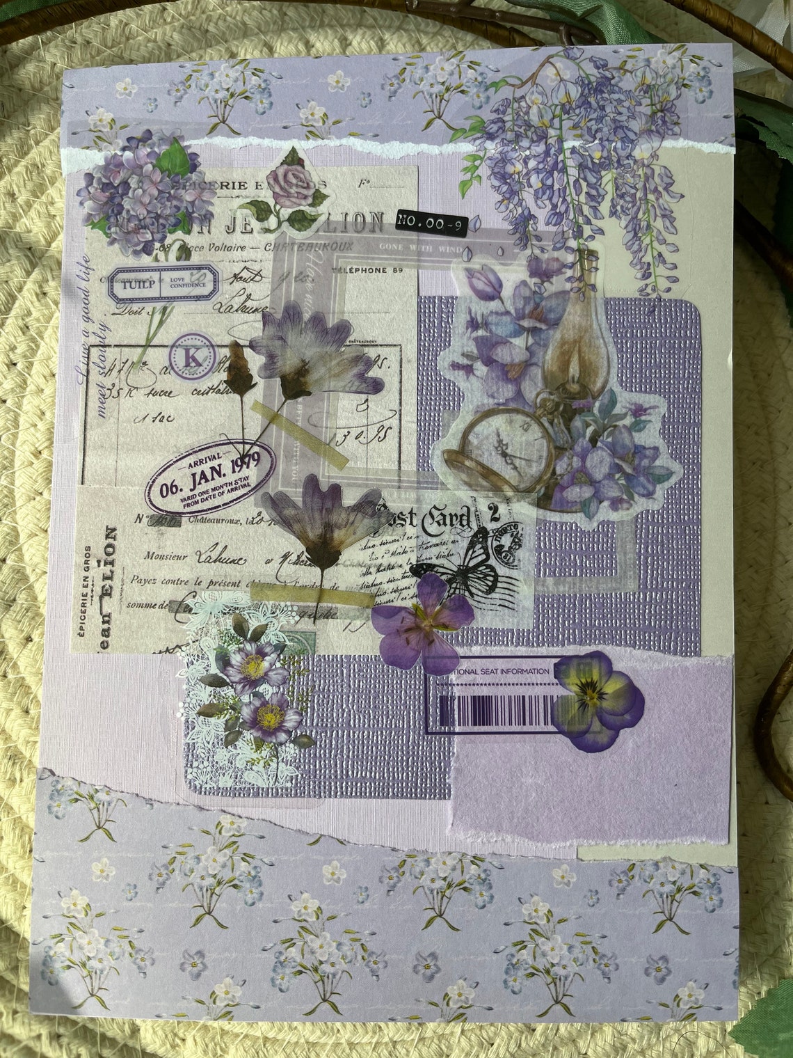 V is for Violet Handmade Card - Etsy