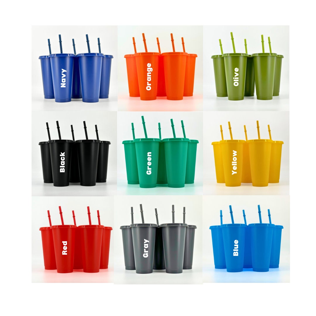 5X Blank Cold Cup, 24oz Cup With Straw and Lid, Blank Cup for ...