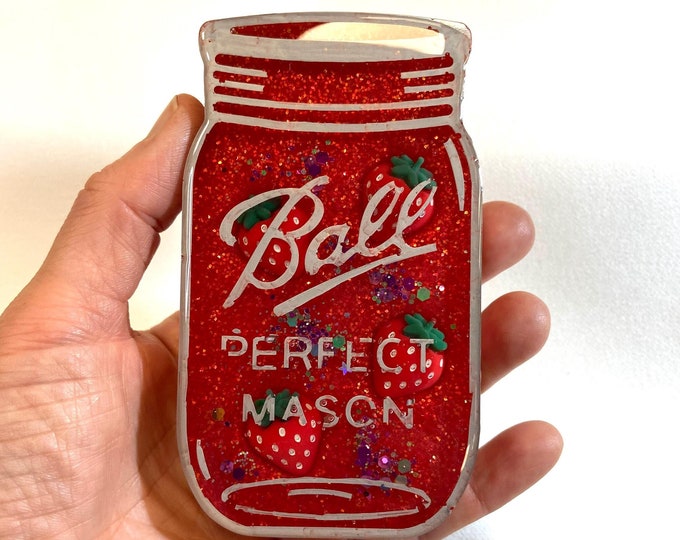 Strawberry Jam - Mason Jar Weight - Etsy