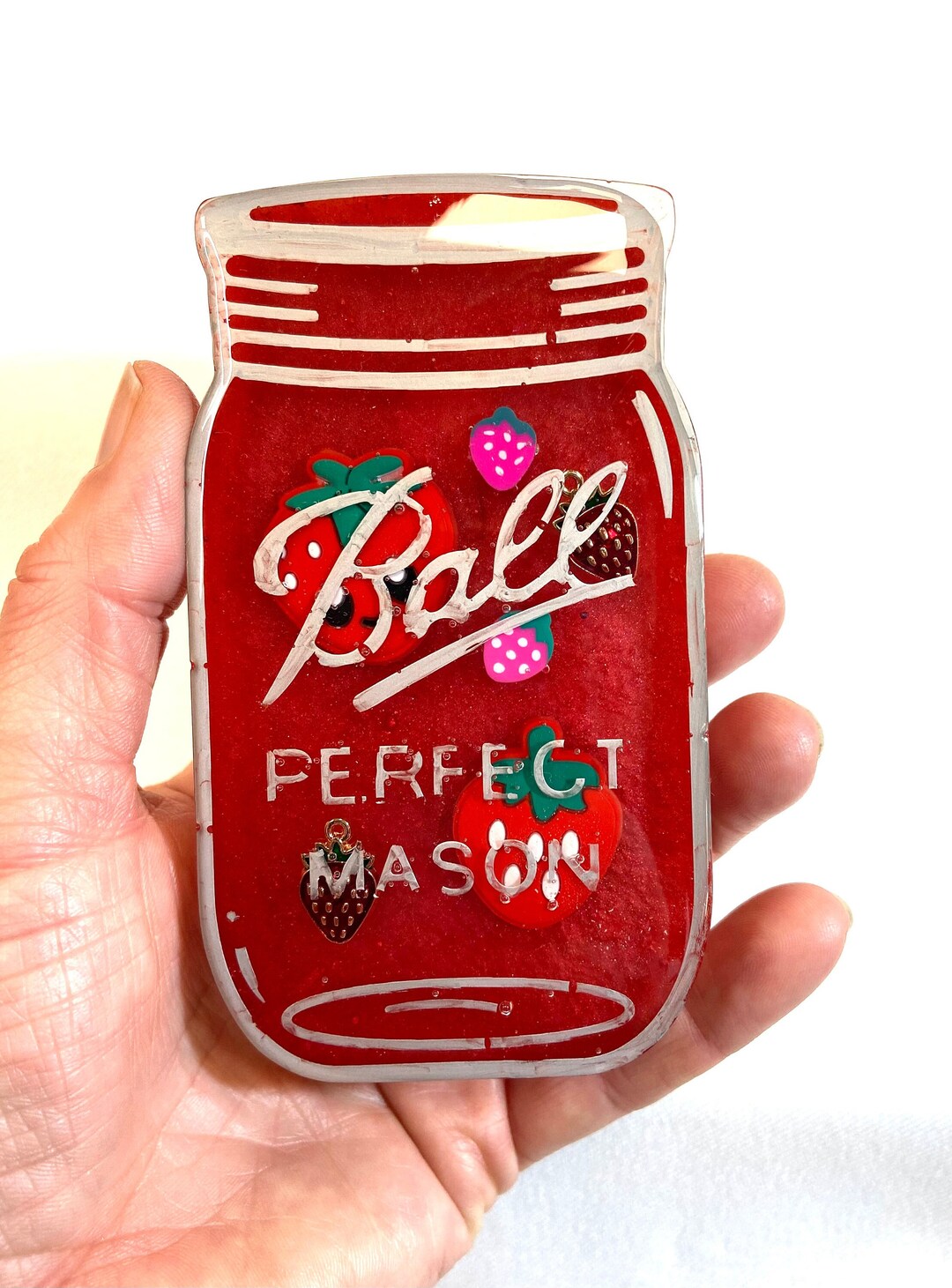 Strawberry Jam - Mason Jar Weight - Etsy